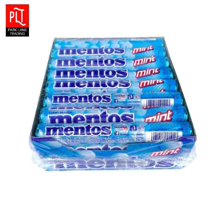 Mentos Candy Roll Mint 37g (1 Outer X 24Pcs) – Snack Foods Wholesale Supply