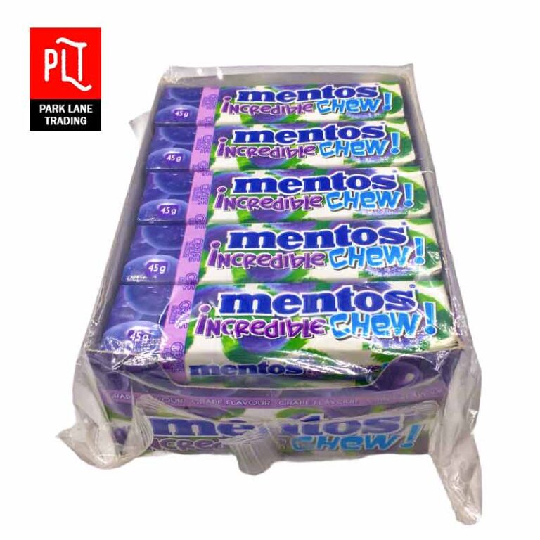 MENTOS INCREDIBLE CHEW 45G GRAPE (1 BOX=20 PIECES) – Snack Foods ...